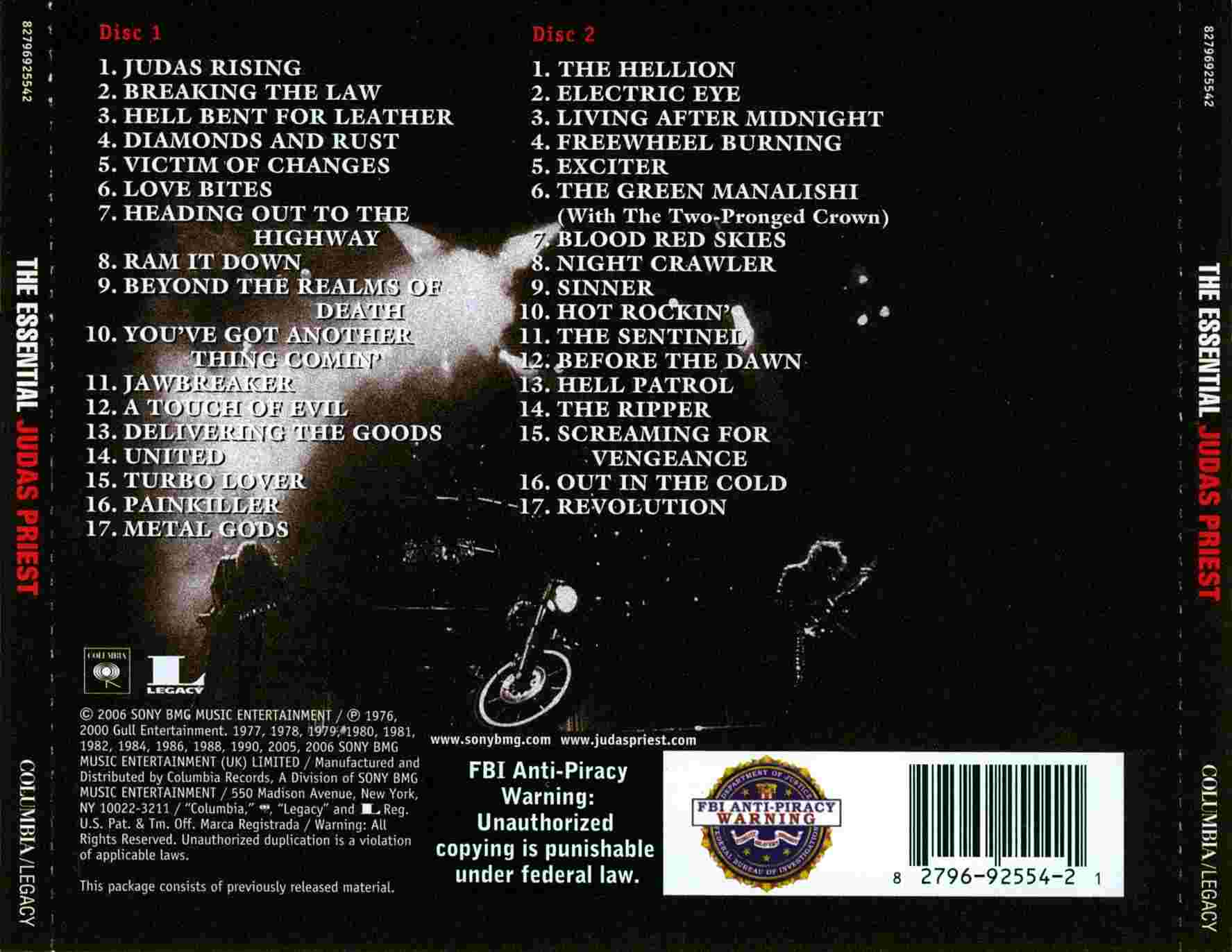 Judas Priest The Essential Judas Priest : Back | CD Covers | Cover ...